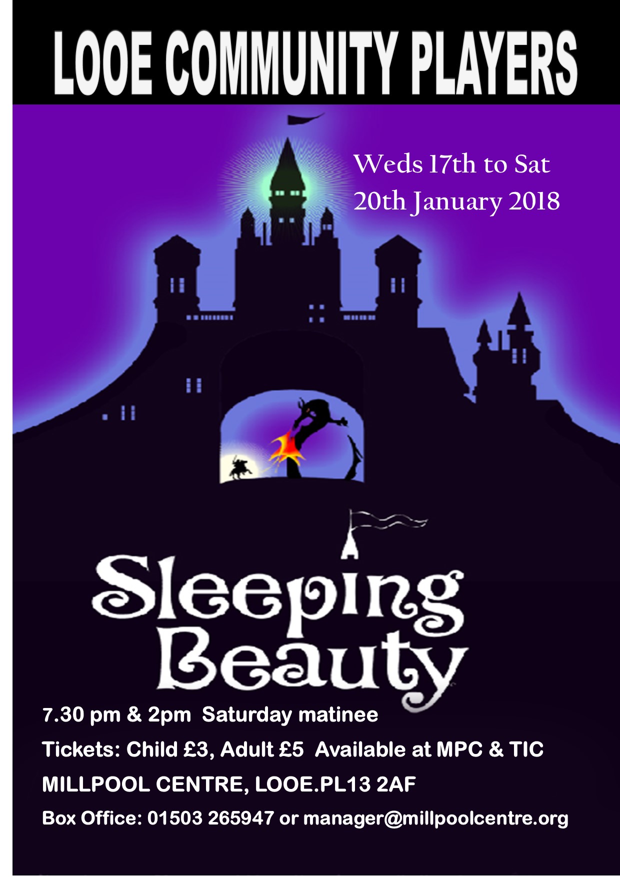 Sleeping Beauty Jan 2018 at Millpool Centre, Looe | Millpool Centre